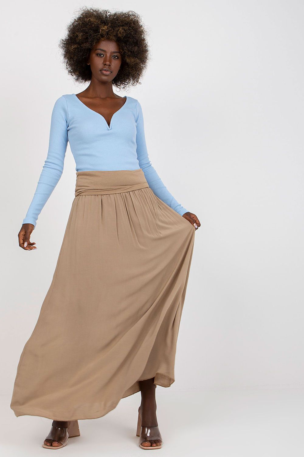 Long skirt model 198373 Och Bella Skirts Wholesale Clothing Matterhorn