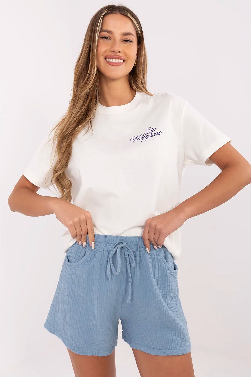 Shorts model 213859 Italy Moda Shorts for Women, Crop Pants Wholesale ...