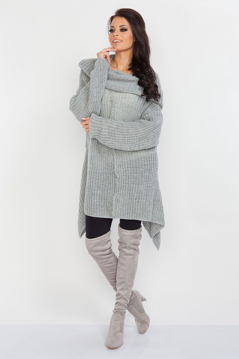 Long jumper model 61577 Fobya Sweaters, Pullovers, Jumpers, Turtlenecks ...