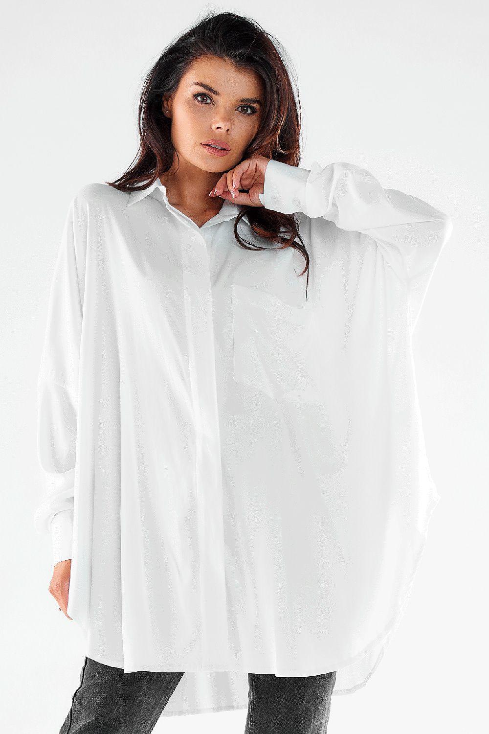 Long sleeve shirt model 173909 awama Shirts for Women Wholesale ...
